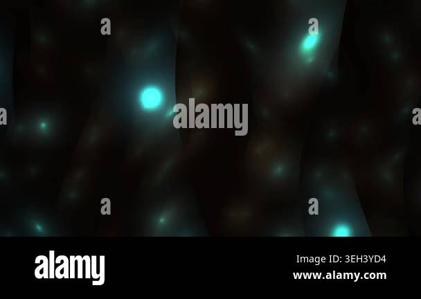 Glowing blue lights floating in darkness Stock Video Footage - Alamy