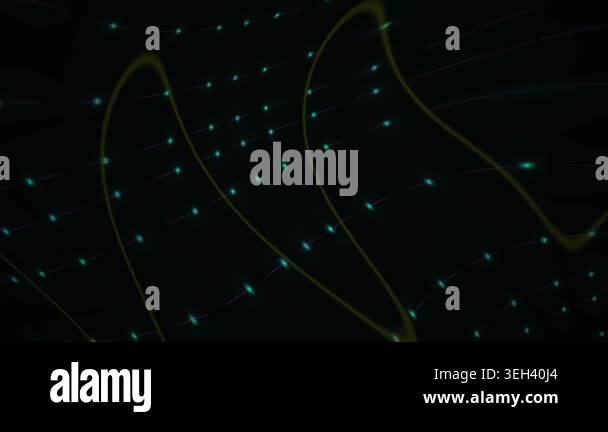Glowing green particles on dark background Stock Video Footage - Alamy