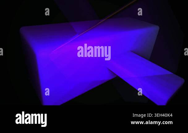 Neon shapes glowing in the dark Stock Video Footage - Alamy