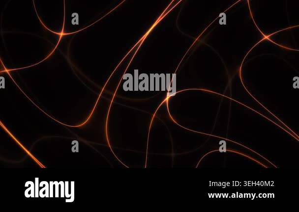 Glowing orange light trails on a black background Stock Video Footage ...