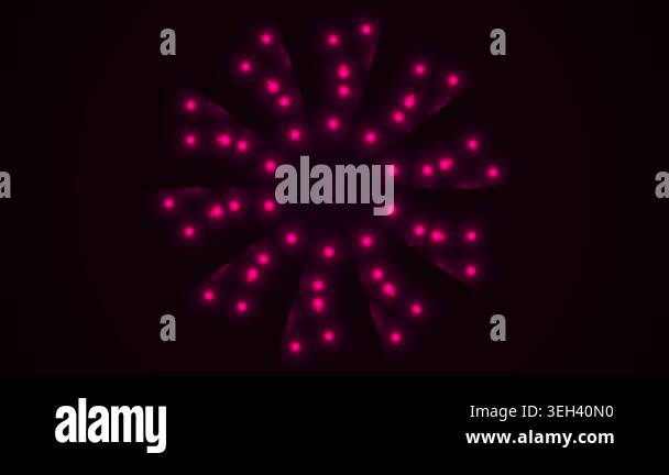 Glowing pink light installation on black Stock Video Footage - Alamy