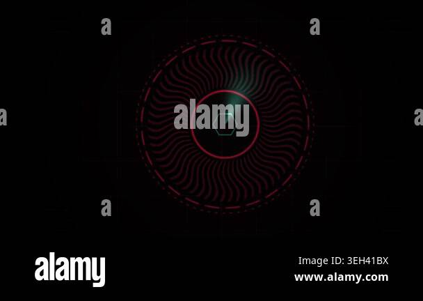 Glowing red and green light circle on black background Stock Video ...
