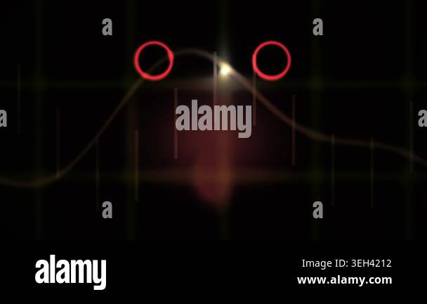 Animated digital waveform with red circles Stock Video Footage - Alamy