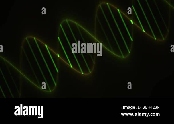 Animated DNA double helix structure on black Stock Video Footage - Alamy