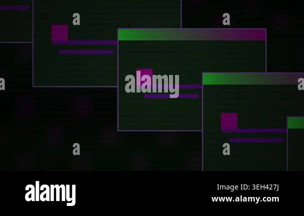 Overlapping rectangles in digital art Stock Video Footage - Alamy