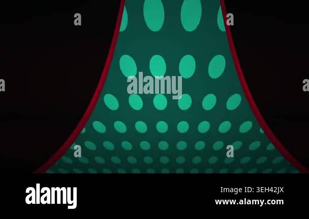Glowing green dots on a dark background with red outline Stock Video ...