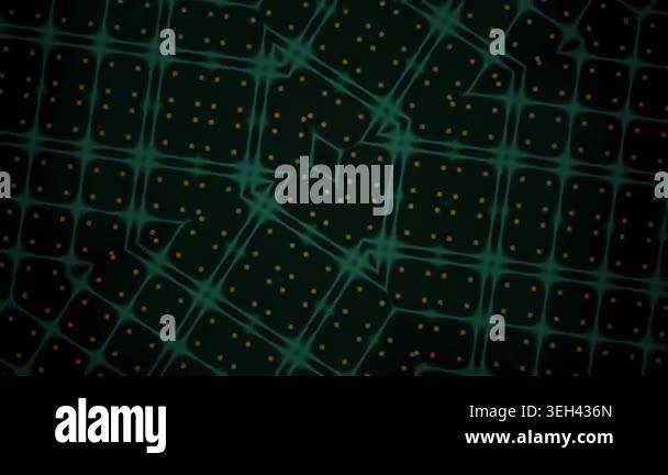 A green grid pattern on a black background with small white dots Stock ...