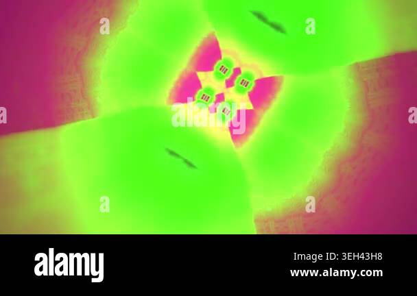 Glowing green cells under microscope Stock Video Footage - Alamy