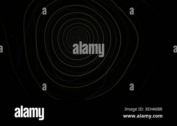 Concentric circles on black background Stock Video Footage - Alamy