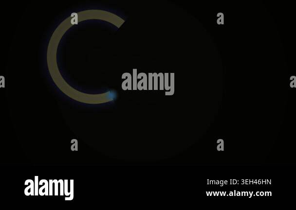 Glowing neon arc on a black background Stock Video Footage - Alamy