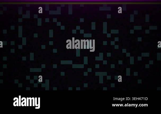 A bright purple line glowing on a dark pixelated background Stock Video ...