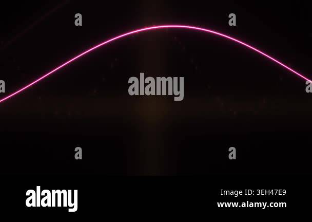A pink neon light arc moves across the screen Stock Video Footage - Alamy