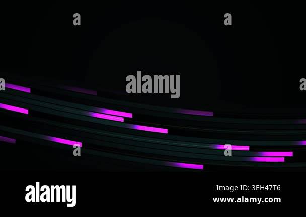 Animated purple neon light trails on black background Stock Video ...