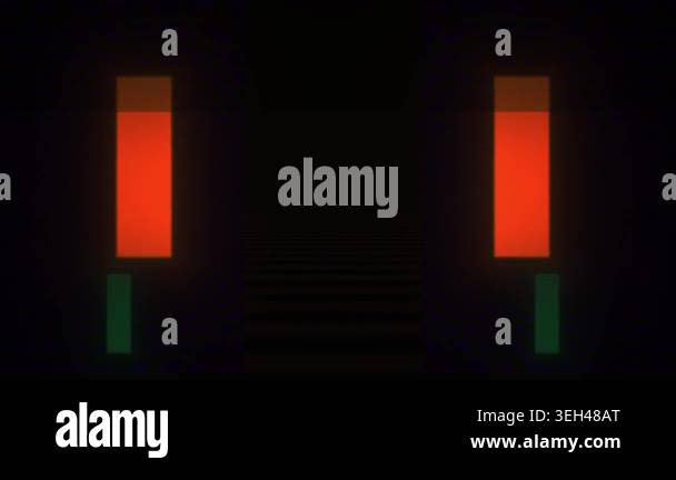 Two glowing red lights on a dark background Stock Video Footage - Alamy