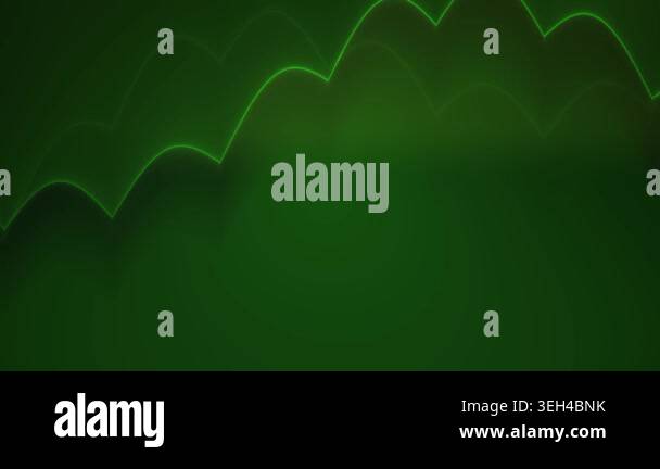 Dark green background with glowing wavy lines Stock Video Footage - Alamy
