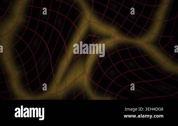 Close-up of yellow web-like patterns on dark background Stock Video ...