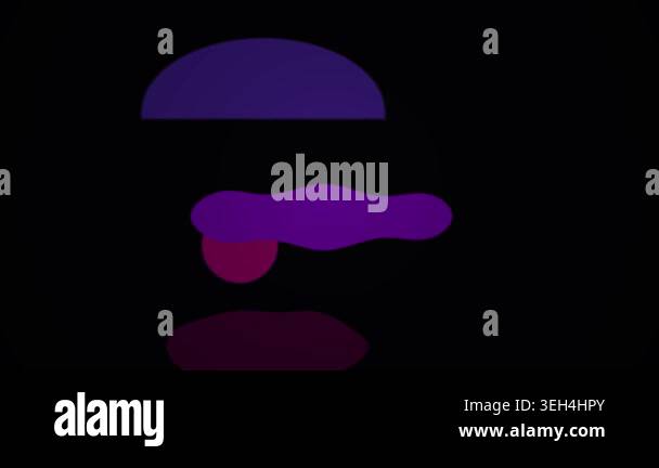 Animated purple shapes on black background Stock Video Footage - Alamy