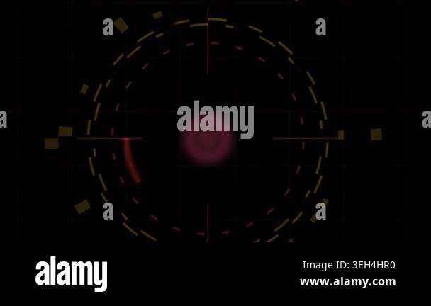 Animated radar display interface on black Stock Video Footage - Alamy