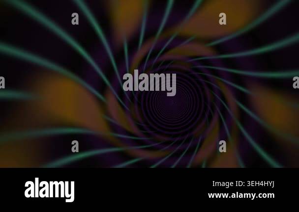 Spiral pattern with green lines on dark Stock Video Footage - Alamy