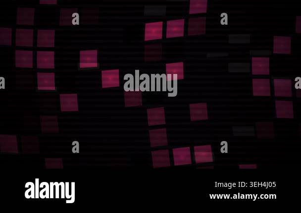 Animated pink squares on dark background Stock Video Footage - Alamy