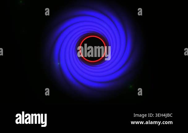 Glowing blue rings with red circle center Stock Video Footage - Alamy