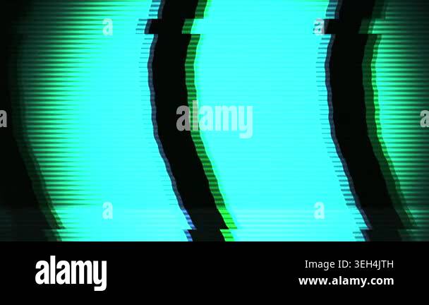 Close-up of a screen with distorted wavy lines Stock Video Footage - Alamy