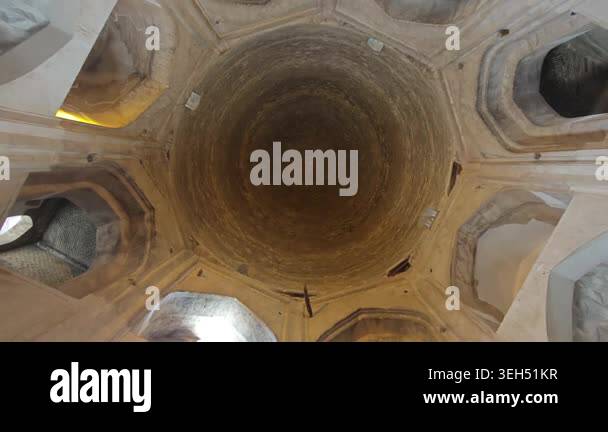 Interior of Haruniyeh Dome reveals vaulted brick architecture beneath a ...