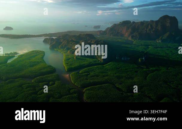 Beautiful drone footage of Krabi s coastline features limestone cliffs ...