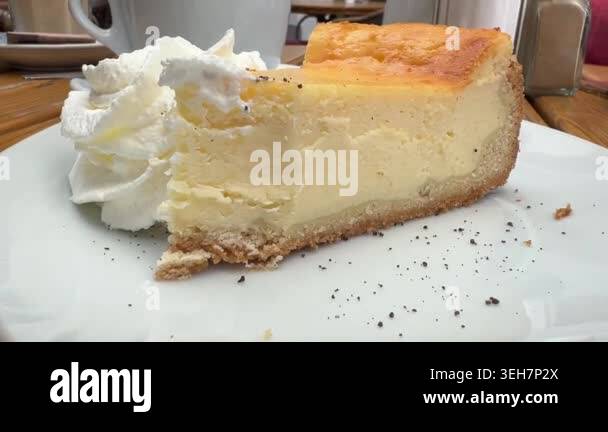 Eating cheesecake close up Stock Video Footage - Alamy