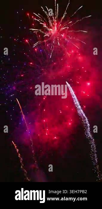 vibrant celebration fireworks with blue and purple light effects ...