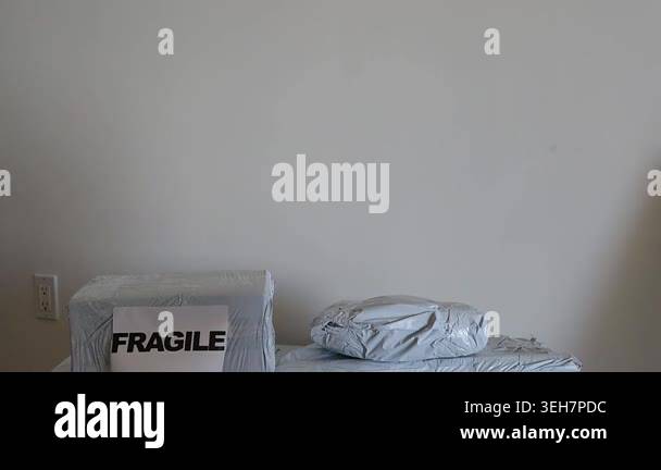 Fragile Shipping Package and Safe Delivery Concept Stock Video Footage ...