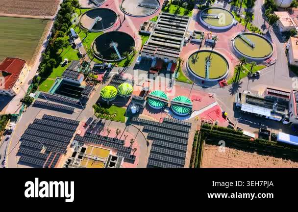 Water treatment station components including filtration tanks, solar ...