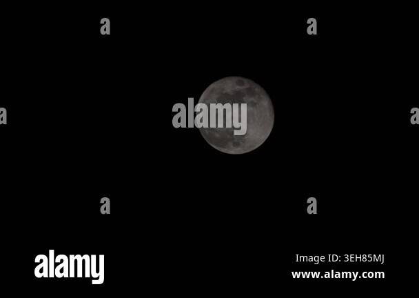 Full real moon, no GC. Dark sky and moon Stock Video Footage - Alamy