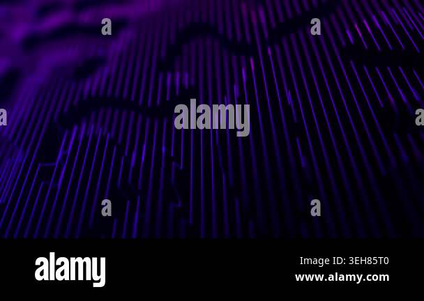 Blue purple violet line motion. Futuristic neon glowing surface ...