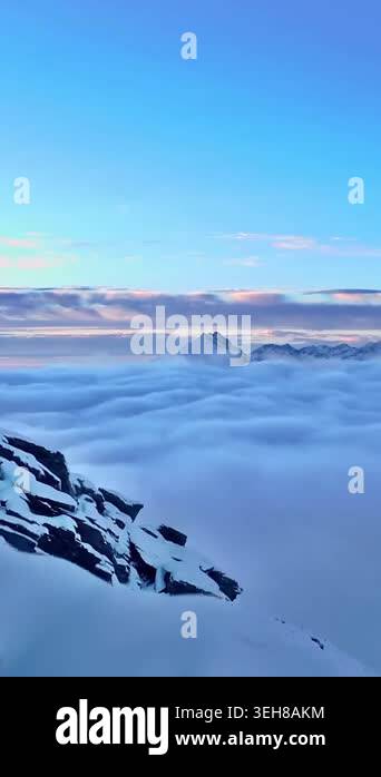 Experience a wide aerial view of Mount Siguniang in Sichuan China. The ...
