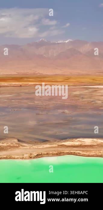 Watch the drone capture the vast Qinghai Salt Lake. This location in ...