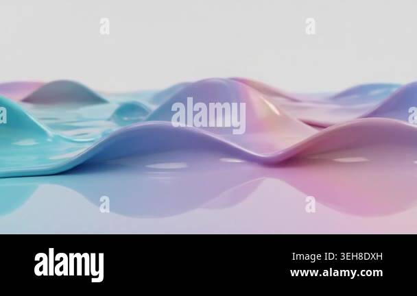 Abstract 3D holographic liquid waves with iridescent fluid motion loop ...
