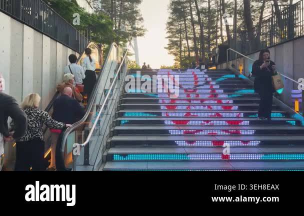 TOKYO, JAPAN - APRIL 21, 2026: Soramizaka led stairs at Tokyo Solamachi ...