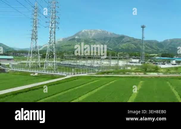 MAIBARA, SHIGA, JAPAN - APRIL 21, 2026: A view of Mount Ibuki in April ...