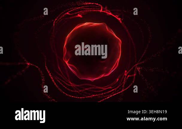 Study cell through a microscope. Abstract animation of cells for any ...