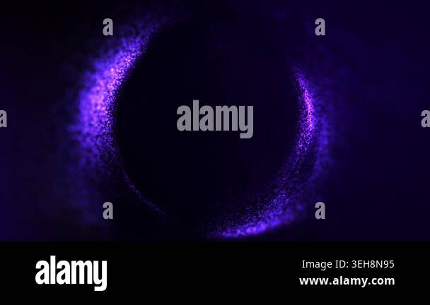 Particles energy tunnel from plasma fractals dark violet blue ...