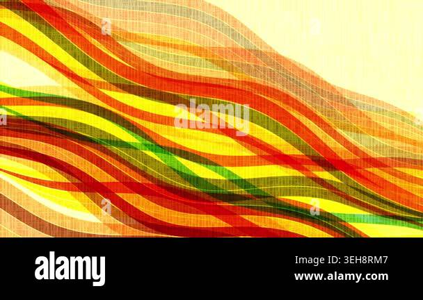 Abstract Flowing Wavy Lines Animation with Fabric Texture Background ...