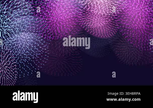 Colorful Purple and Blue Fireworks Display Background Animation Stock ...