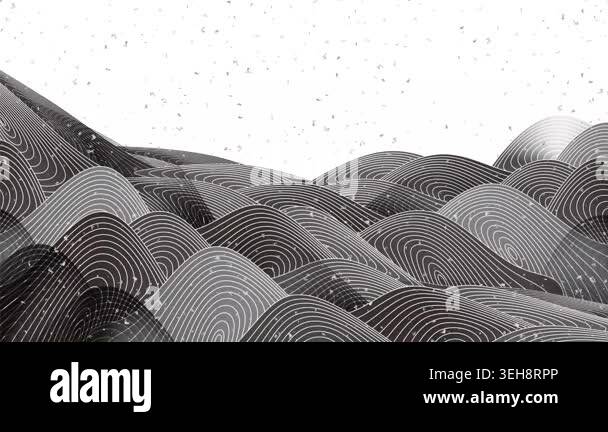 Monochrome Traditional Japanese Style Abstract Wave Background ...