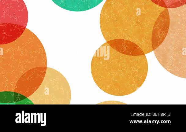 Colorful Abstract Overlapping Circles with Washi Paper Texture Stock ...