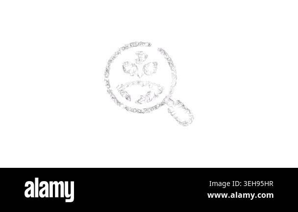 Sketch style minimal environment research icon animation - smooth ...
