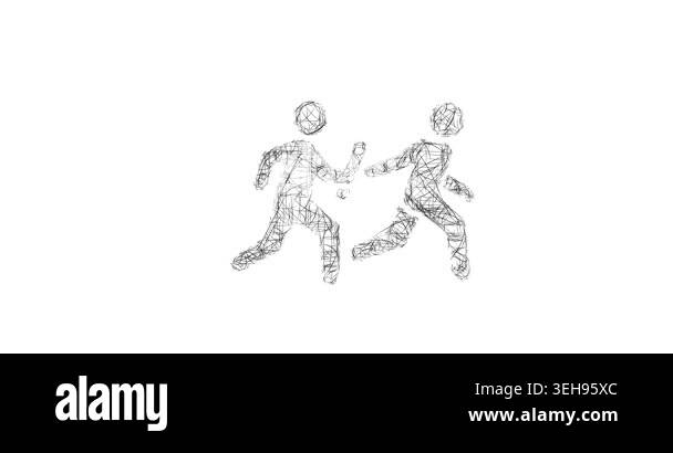 Sketch style minimal relay race icon animation - smooth progressive ...