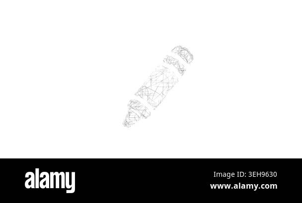 Sketch style minimal crayon icon animation - smooth progressive reveal ...