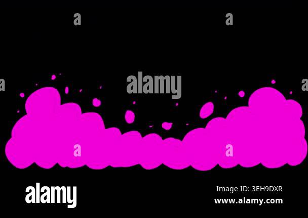 Formation and evaporation of colorful clouds on a black screen. Video ...
