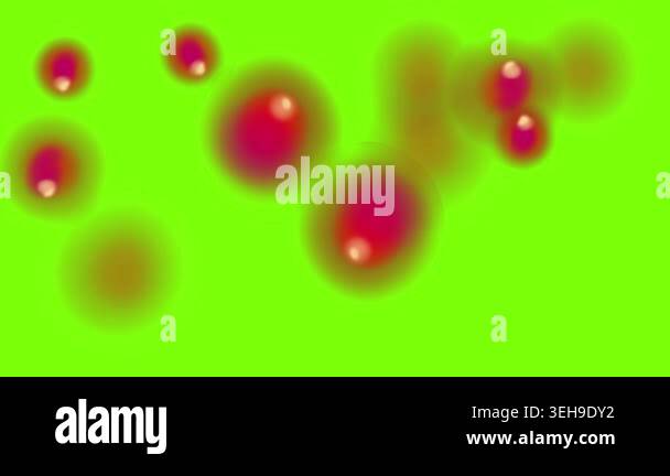 Appearance of red pus filled pimples on a green background. Stock ...